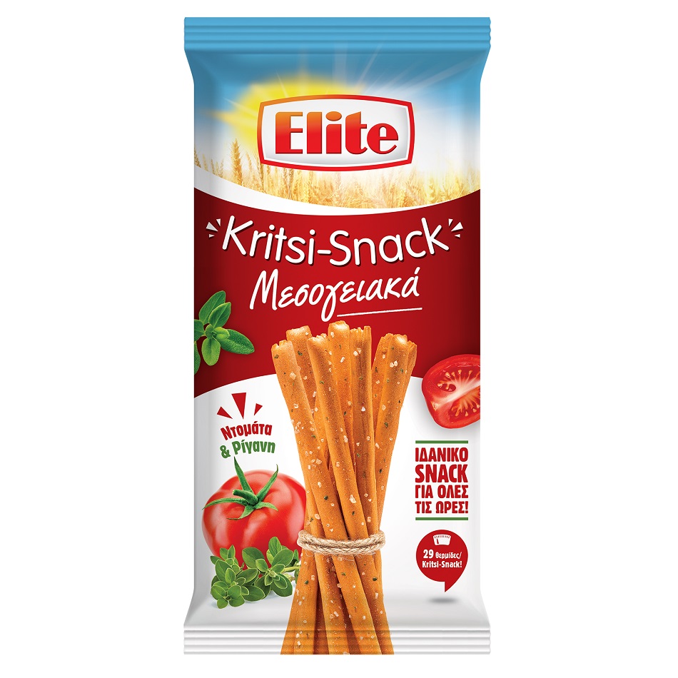 Elite Kritsi-Snack Μεσογειακά Ντομάτα & Ρίγανη • ELBISCO