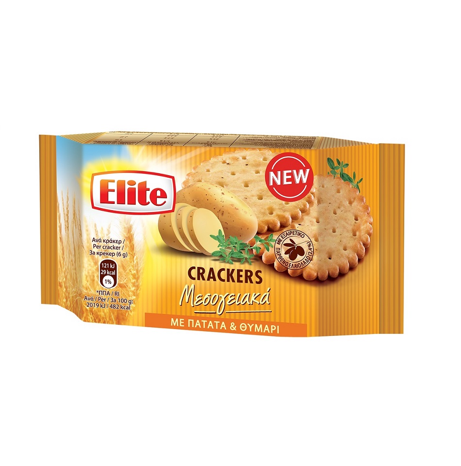 Elite Crackers Μεσογειακά με Πατάτα & Θυμάρι • ELBISCO