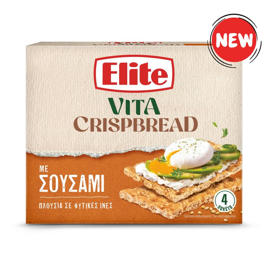 Elite Vita Crispbread με Σουσάμι • ELBISCO